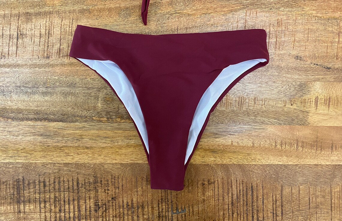 High Rise Bikini Handmade Bikini Trimmed Swimwear Bikini - Etsy