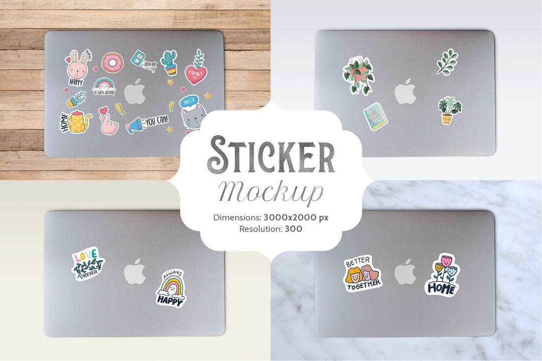 Sticker Mockup, Sticker Mockup Psd, Sticker Mockup Christmas, Sticker ...