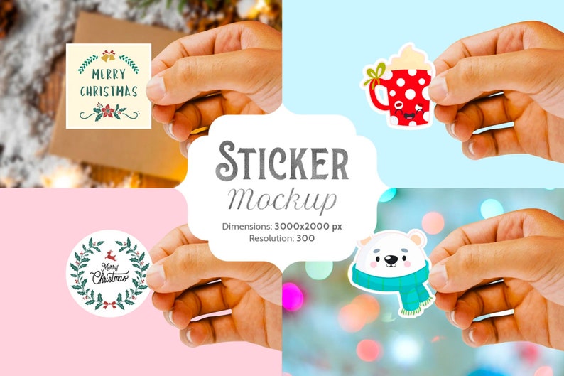 Sticker Mockup, Sticker Mock Up, Sticker Mockups, Laptop Mockup ...