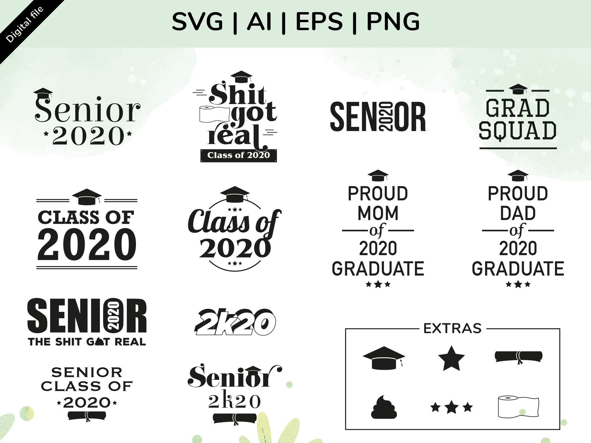 Senior 2020 Svg Senior Mom 2020 Svg Senior 2020 Quarantine - Etsy