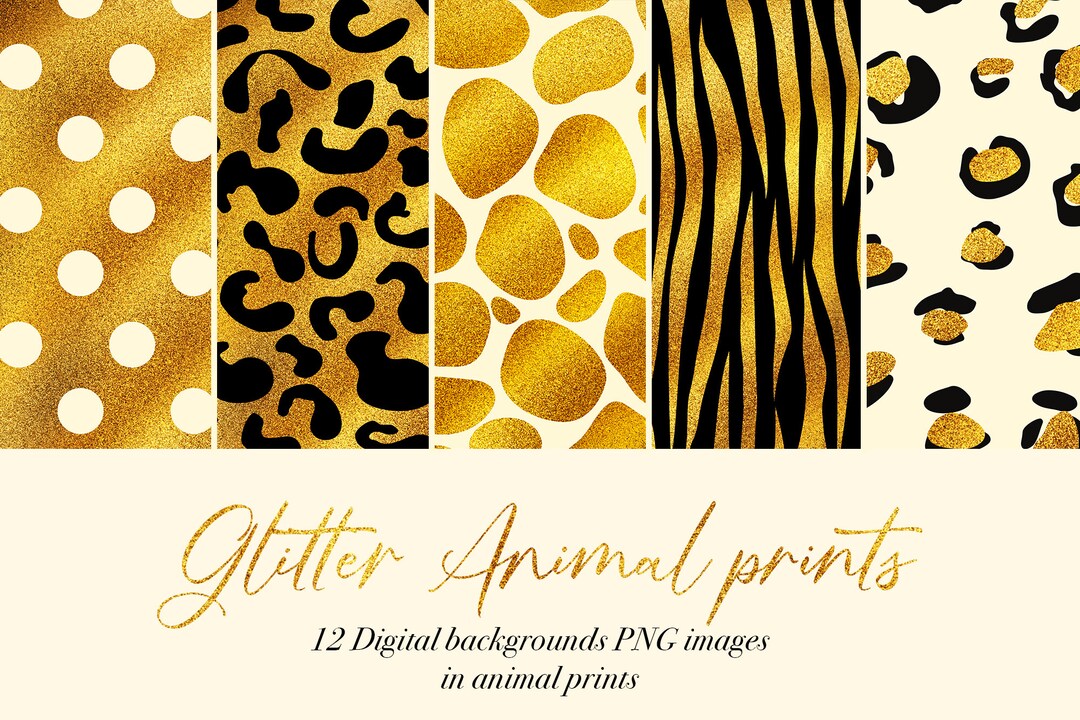 Buy Animal Glitter, Animal Skin Wallpaper, Sparkle Digital Paper ...