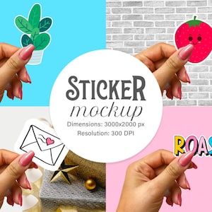 Sticker Mockup, Sticker Mock Up, Sticker Mockups, Laptop Mockup ...