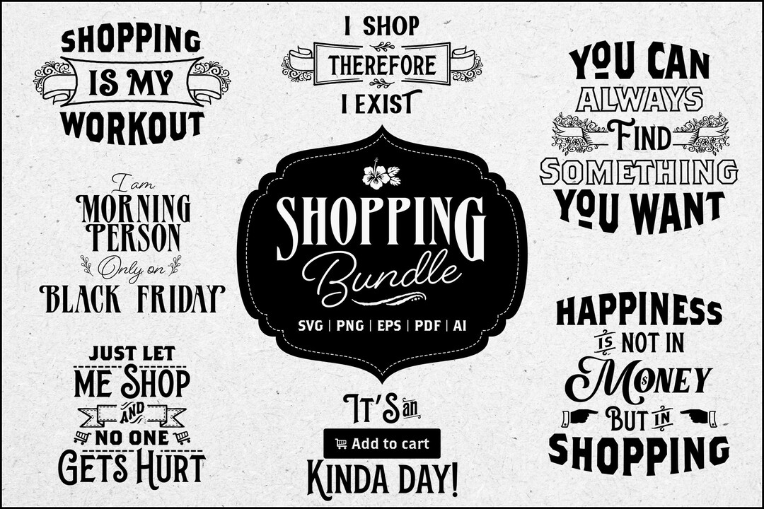 Shopping Quotes Svg, Black Friday Svg, Retail Therapy, Black Friday ...