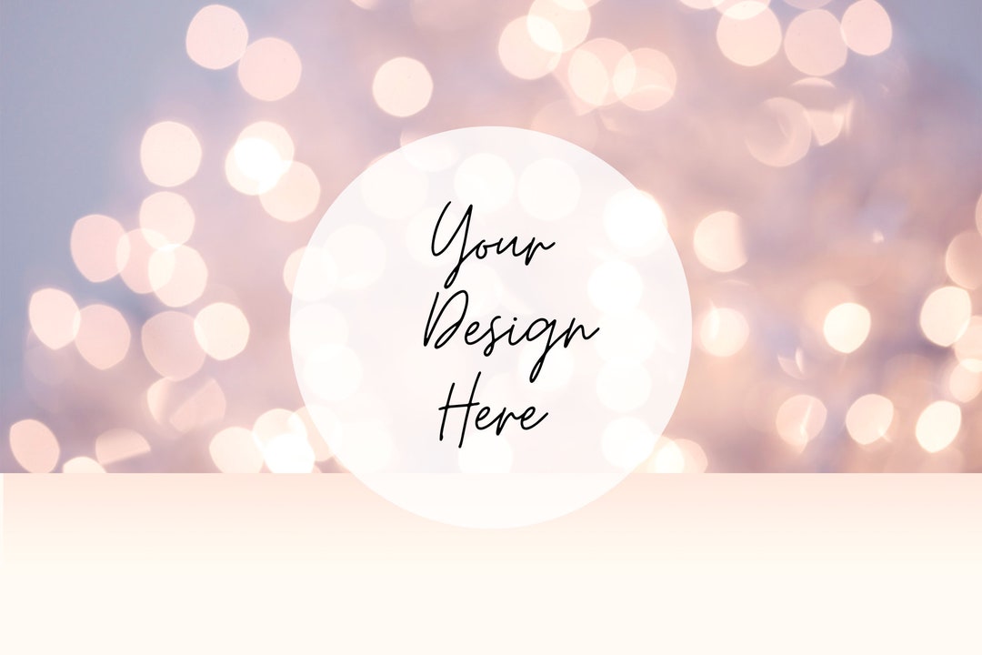 Bokeh Wall Mockup, Wood Table Background Mockup, Bokeh Background ...