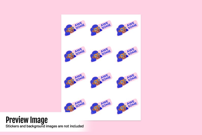 Sticker Sheet Mockup Sticker Mockup Sticker Mockup Psd | Etsy