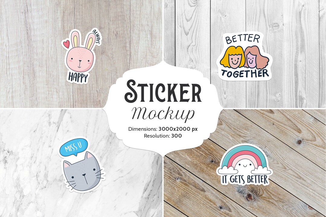Sticker Mockup, Sticker Mockup Psd, Sticker Mockup Christmas, Sticker ...