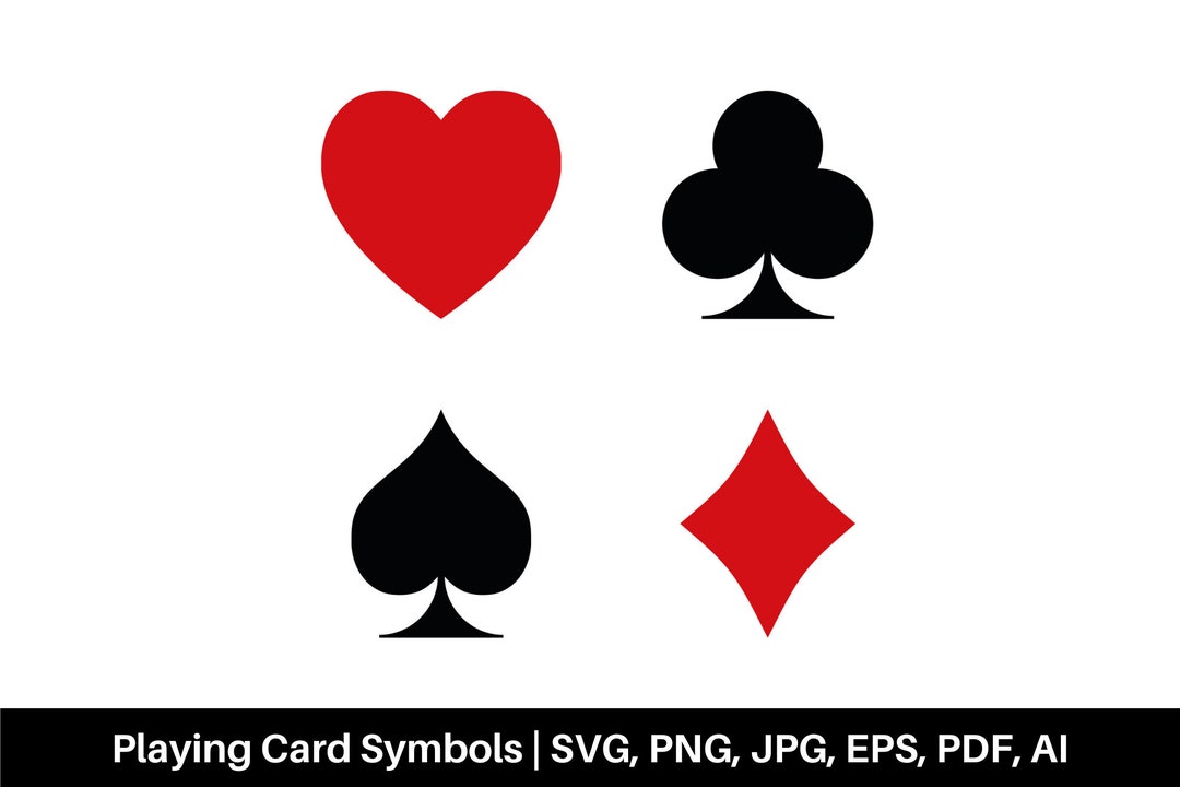 Playing Card Suits, Playing Cards Svg, Poker Cards Svg, Playing Card ...