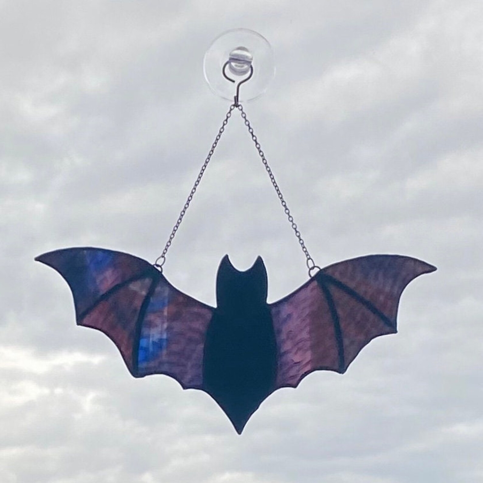 Stained Glass Bat Suncatcher / Halloween Decoration Gifts for Goths Bat ...