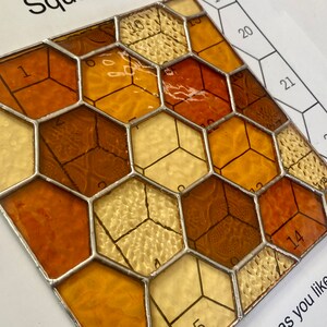 PATTERN - Stained Glass Honeycomb Pattern, DIGITAL DOWNLOAD Stained ...