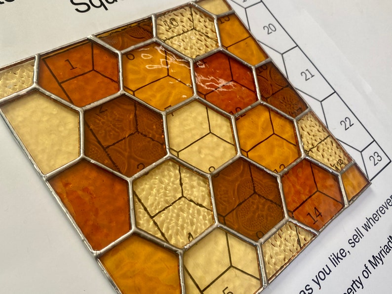PATTERN - Stained Glass Honeycomb Pattern, DIGITAL DOWNLOAD Stained ...