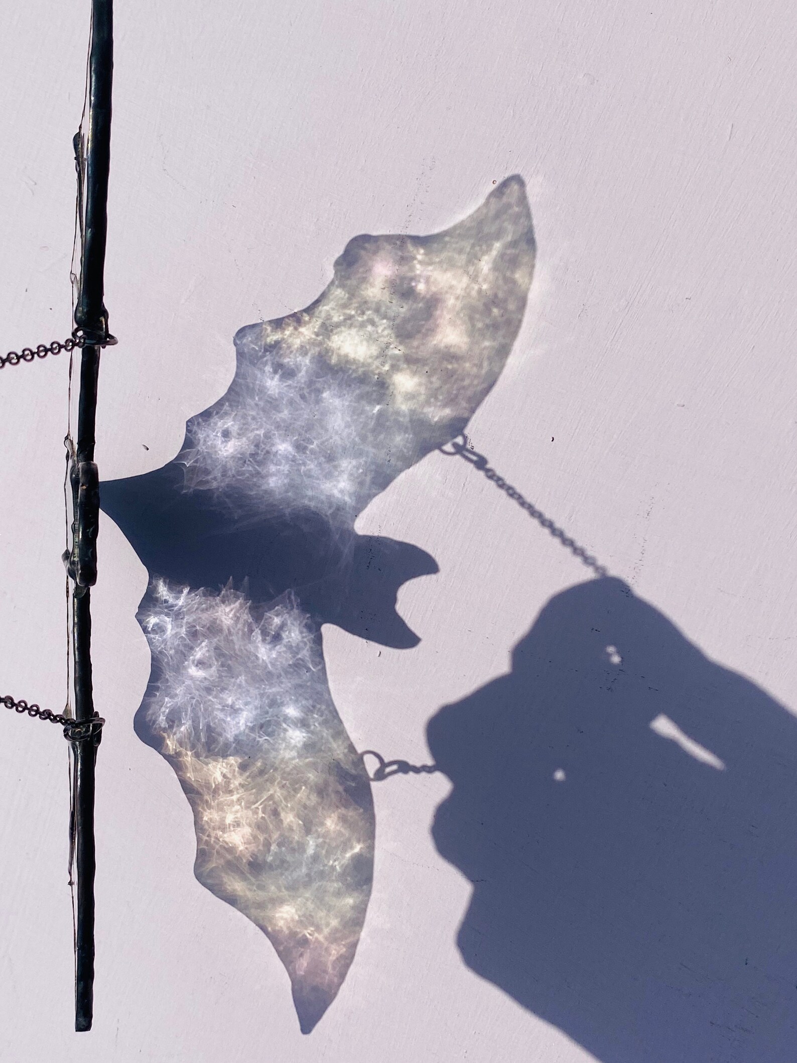 Stained Glass Bat Suncatcher / Rainbow Bat Stained Glass Window ...