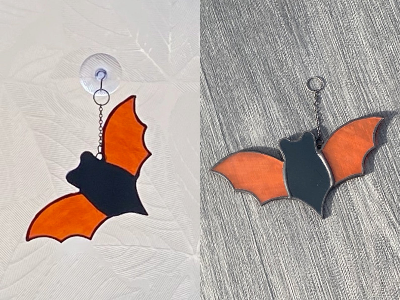 Stained Glass Bat Sun Catcher Decoration / Goth Decor Halloween Gothic ...