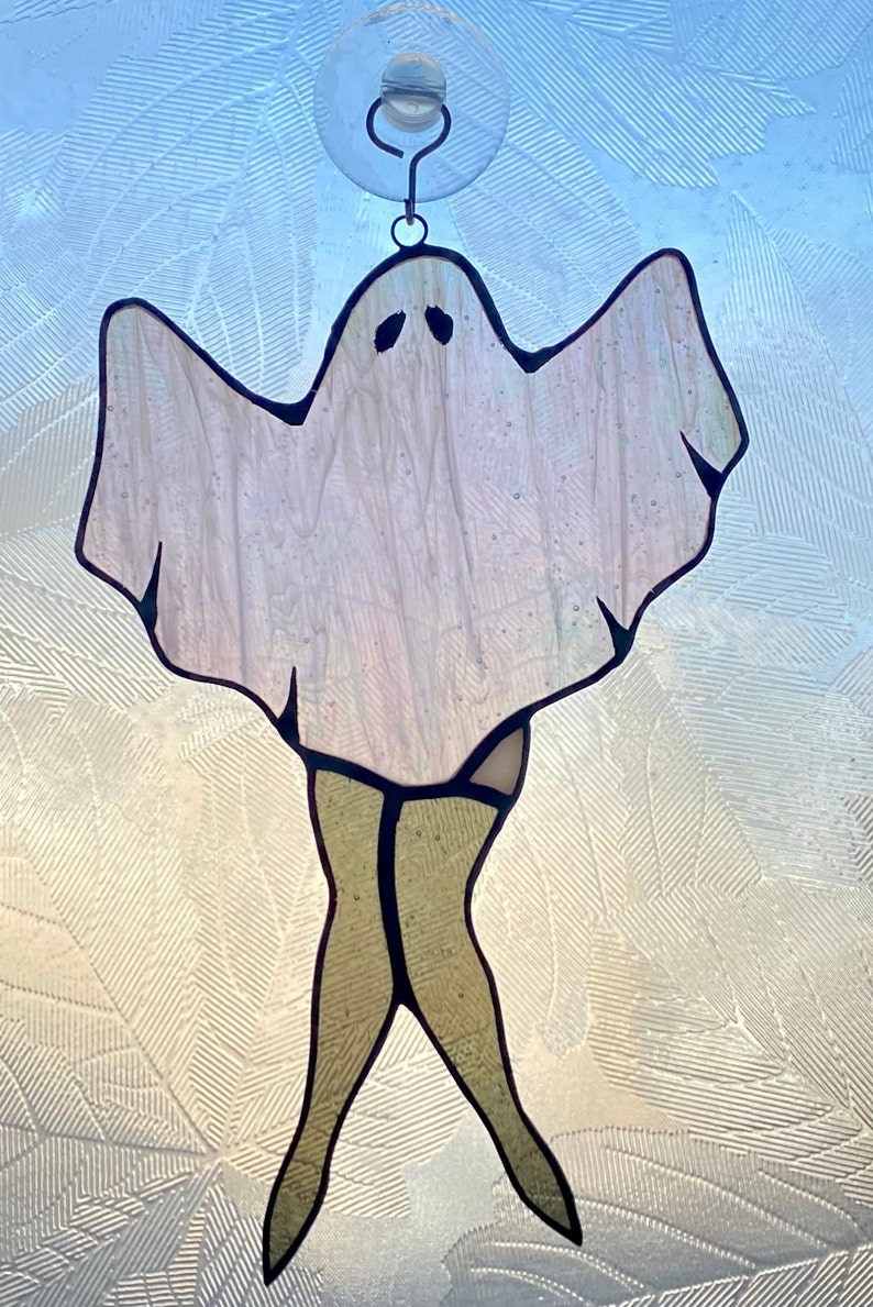 Sexy Stained Glass Ghost Suncatcher / Handmade Iridescent - Etsy
