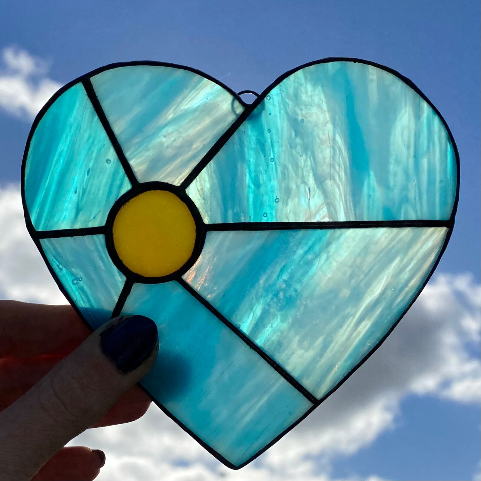 PATTERN - Heart Sun, Easy Stained Glass Pattern for Beginners, DIGITAL ...