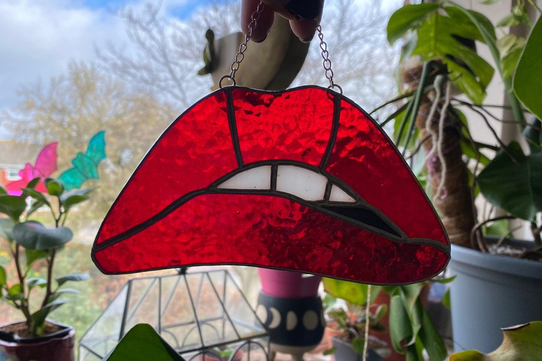 Stained Glass Rocky Horror Picture Show Suncatcher / Iconic Red Lips ...