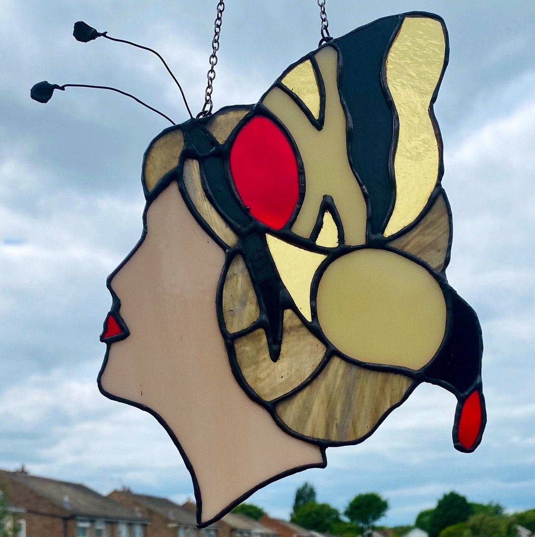 Tattoo Flash Stained Glass Panel / Stained Glass Wall Decoration ...