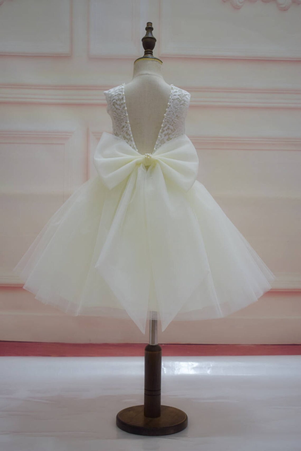 Ivory Flower Girl Dress Ivory Lace Tulle Flower Girl Dress Etsy