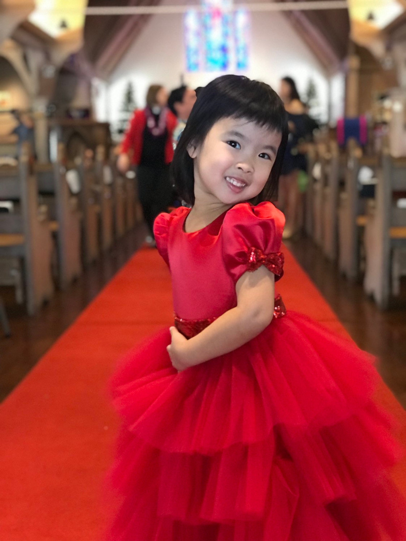 Red Tutu Girl Dress, Flower Girl Dress, Christmas Girl Dress, Piano ...