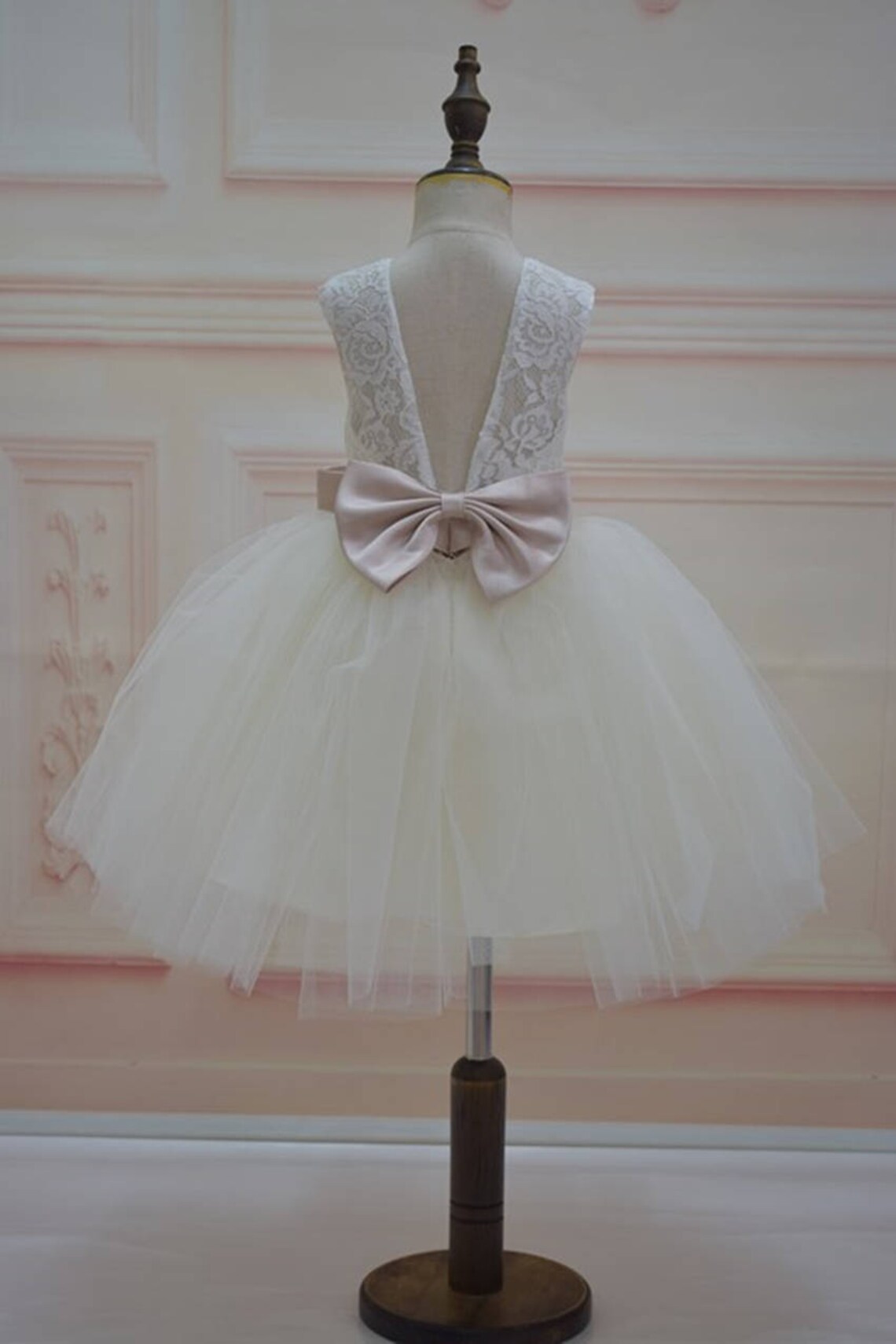 Ivory Lace Tulle Flower Girl Dress Etsy