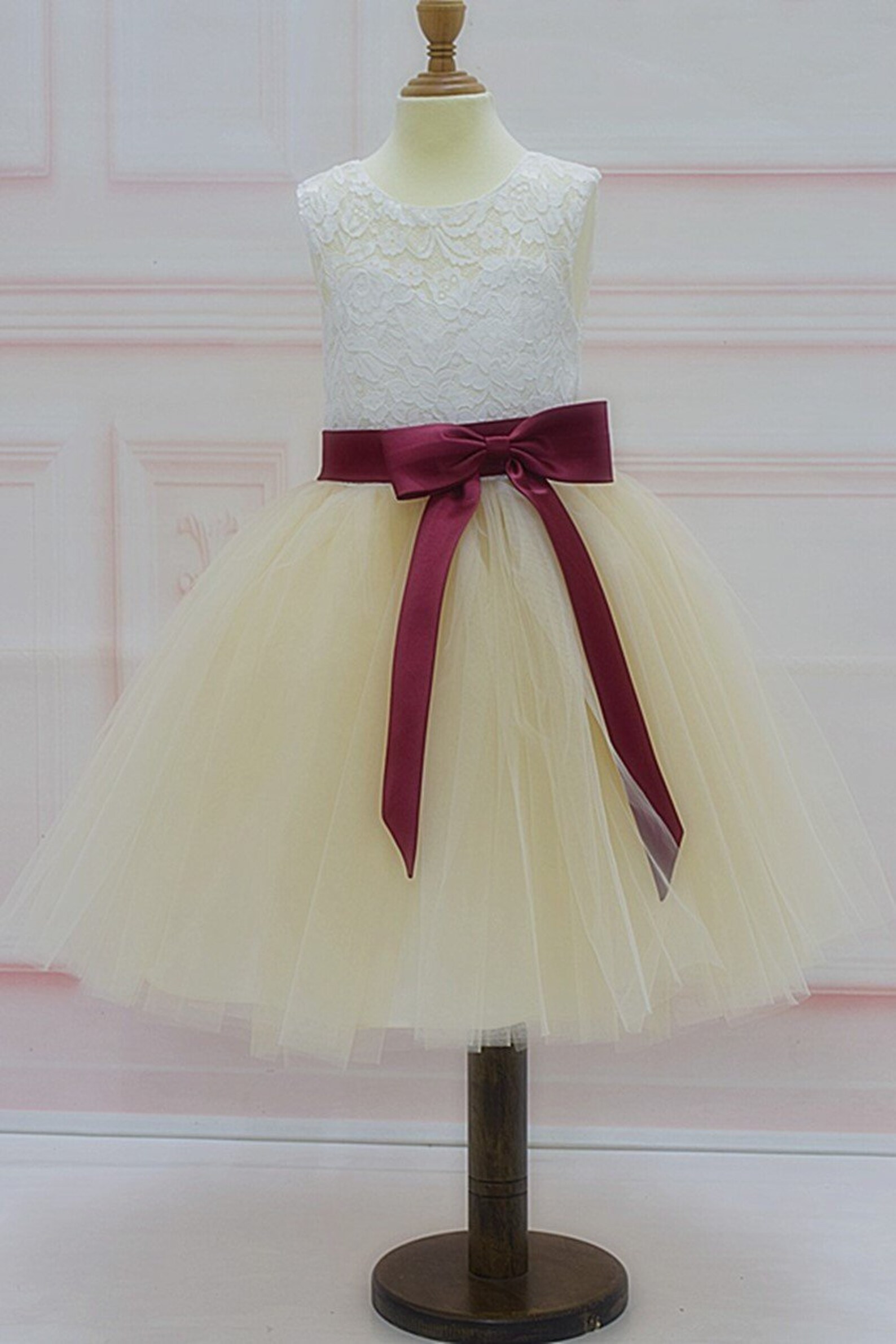 Two Tone Flower Girl Dress - Etsy
