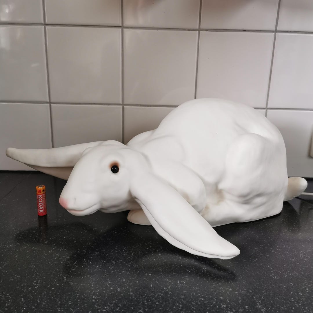 Rare Heico Lamp Lying Lop Rabbit 50 Cm. 90s Made in Germany. Large ...