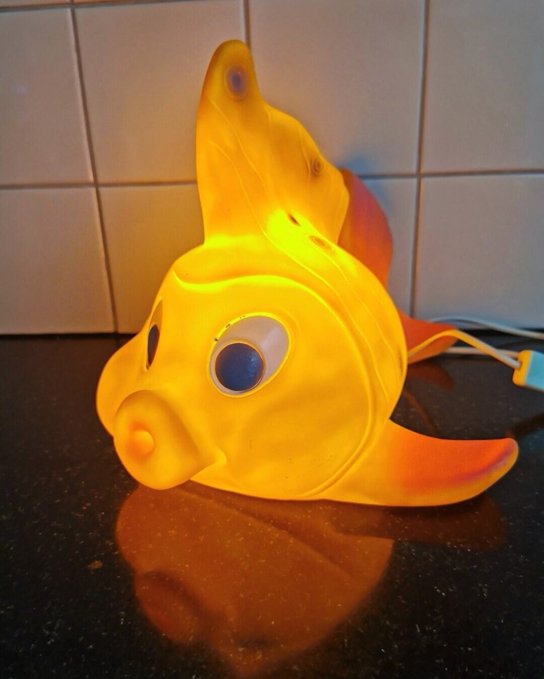 HEICO Vintage GOLDFISH Lamp, 80s Design. Large Lamp in Comic Style ...