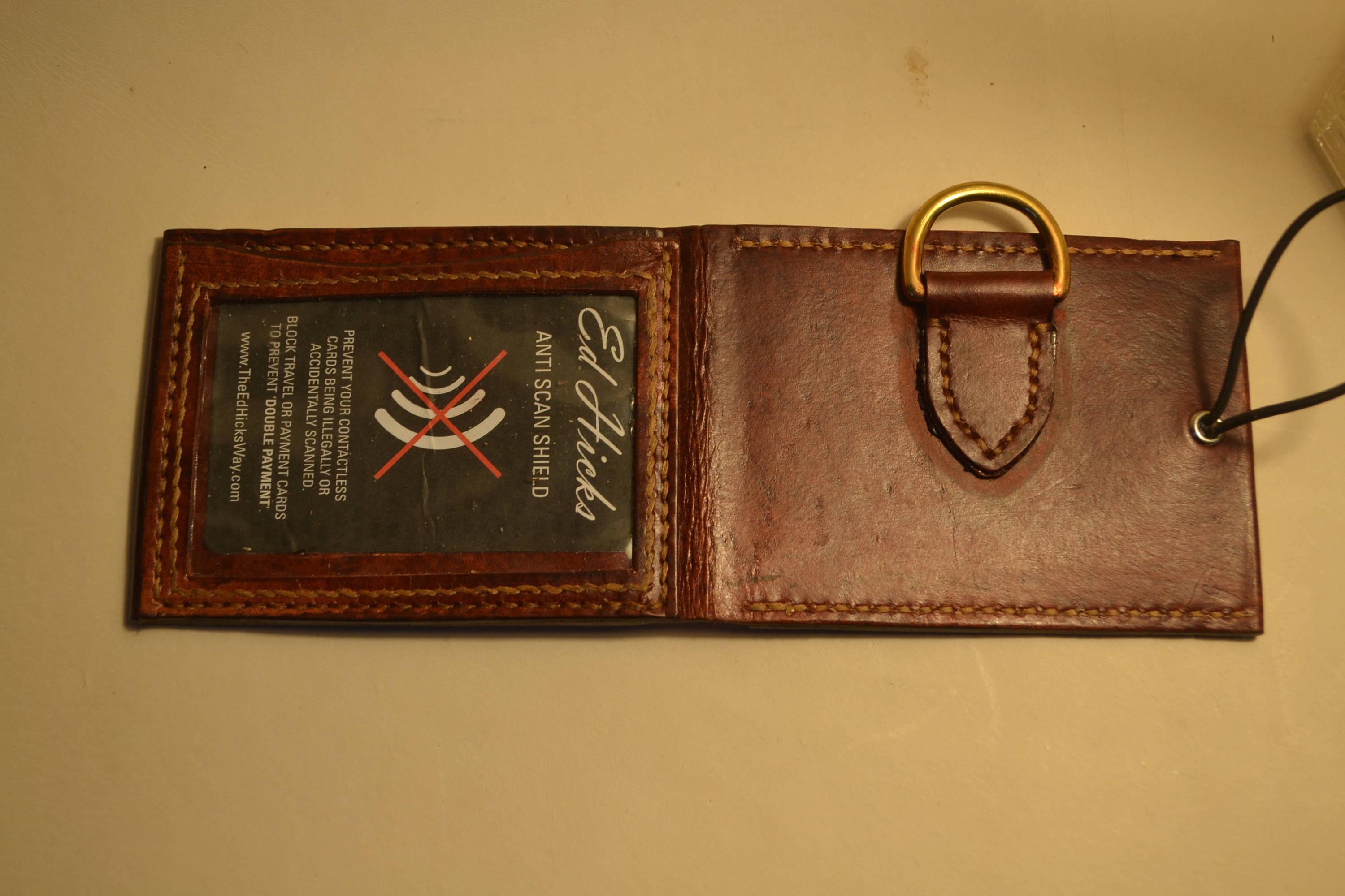 ID Card University / NHS Pass/debit Card Cash Wallet, Mahogany Leather ...