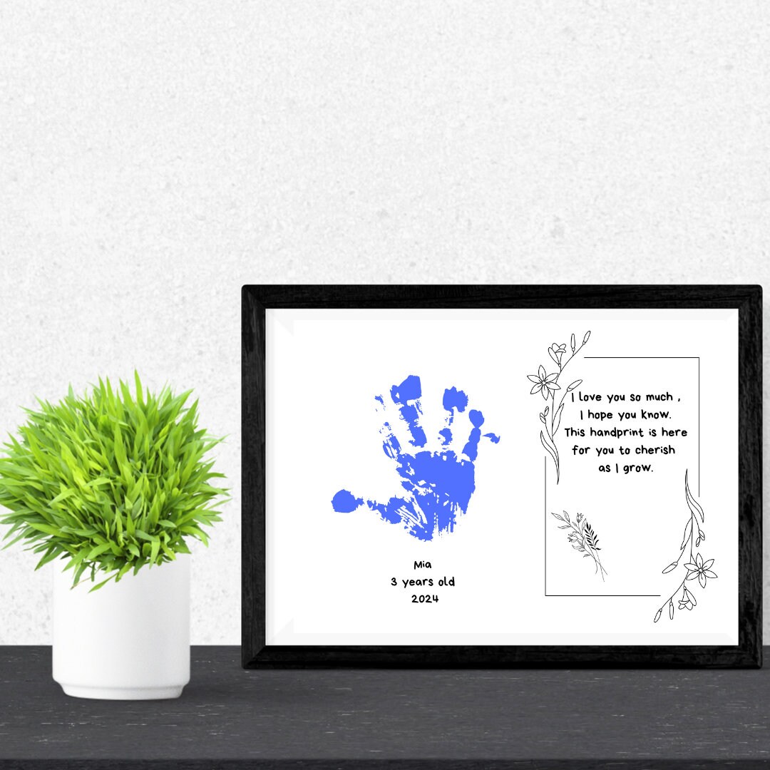 Mothers Day Handprint Art Poem, Printable Mum Craft Gift From Baby ...