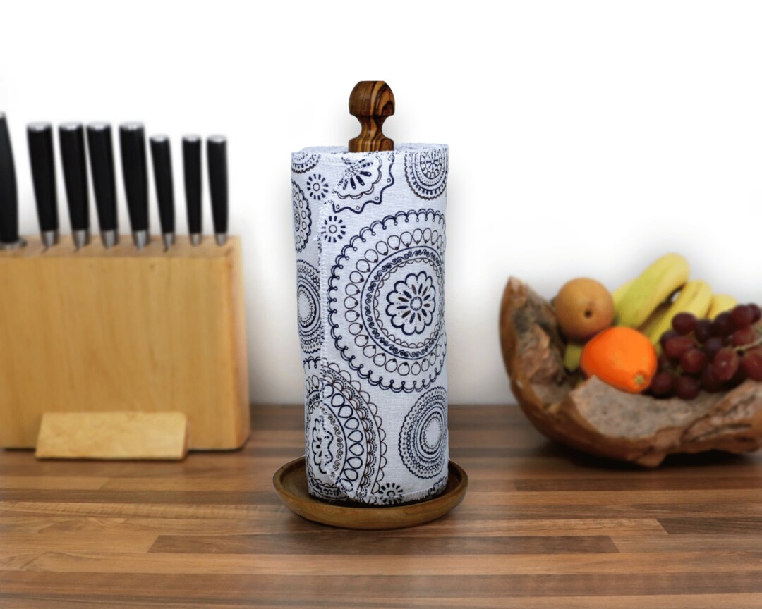 Kitchen Towels With Snaps Reusable Paper Towel Roll Paperless Cloth ...