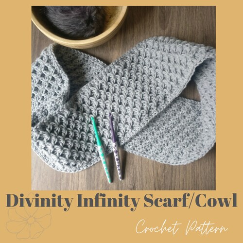 Divinity Infinity Scarf and Cowl Crochet Pattern | Etsy