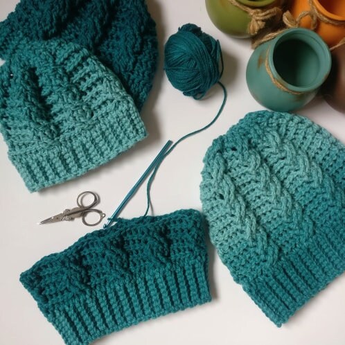 Double Helix Beanie - Crochet Pattern - Etsy