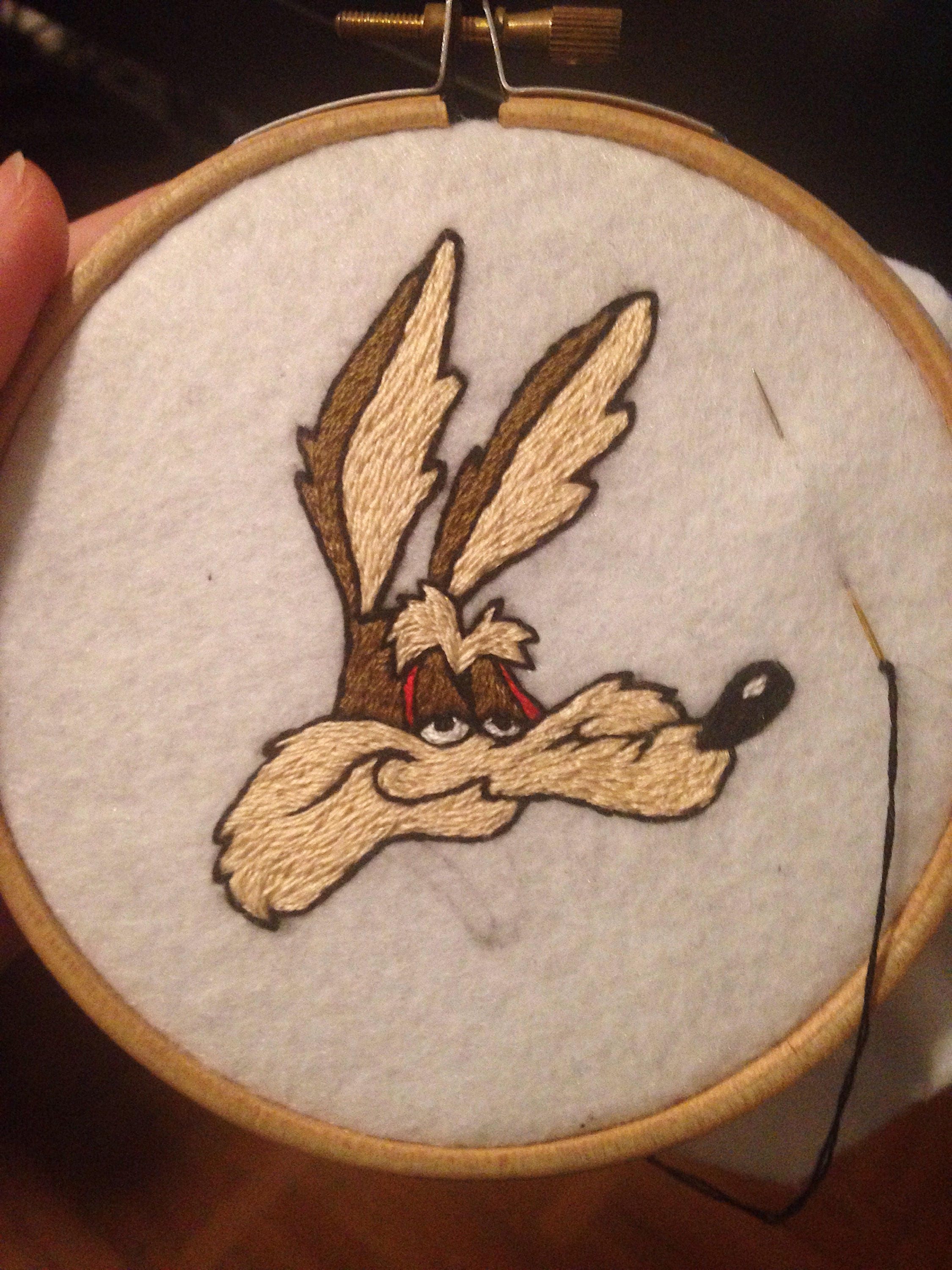 Wile E. Coyote handmade brooch or patch MADE TO ORDER | Etsy