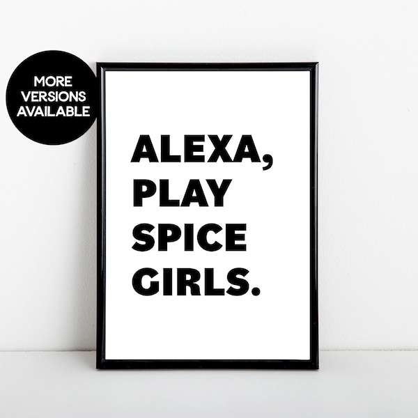 Black and White Spice Girls Poster - Etsy
