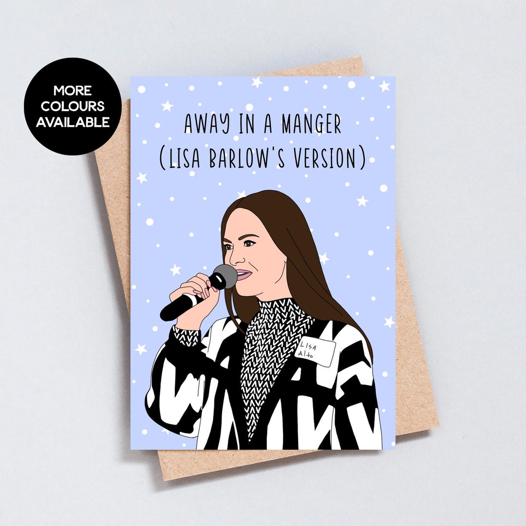 Away in A Manger, Lisa Barlow's Version, Christmas Greeting Card, Funny ...