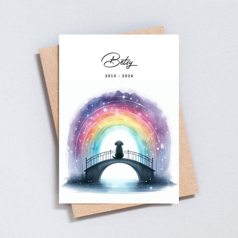 Rainbow Bridge Card - Etsy