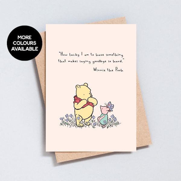 Winnie the Pooh Card Bereavement - Etsy