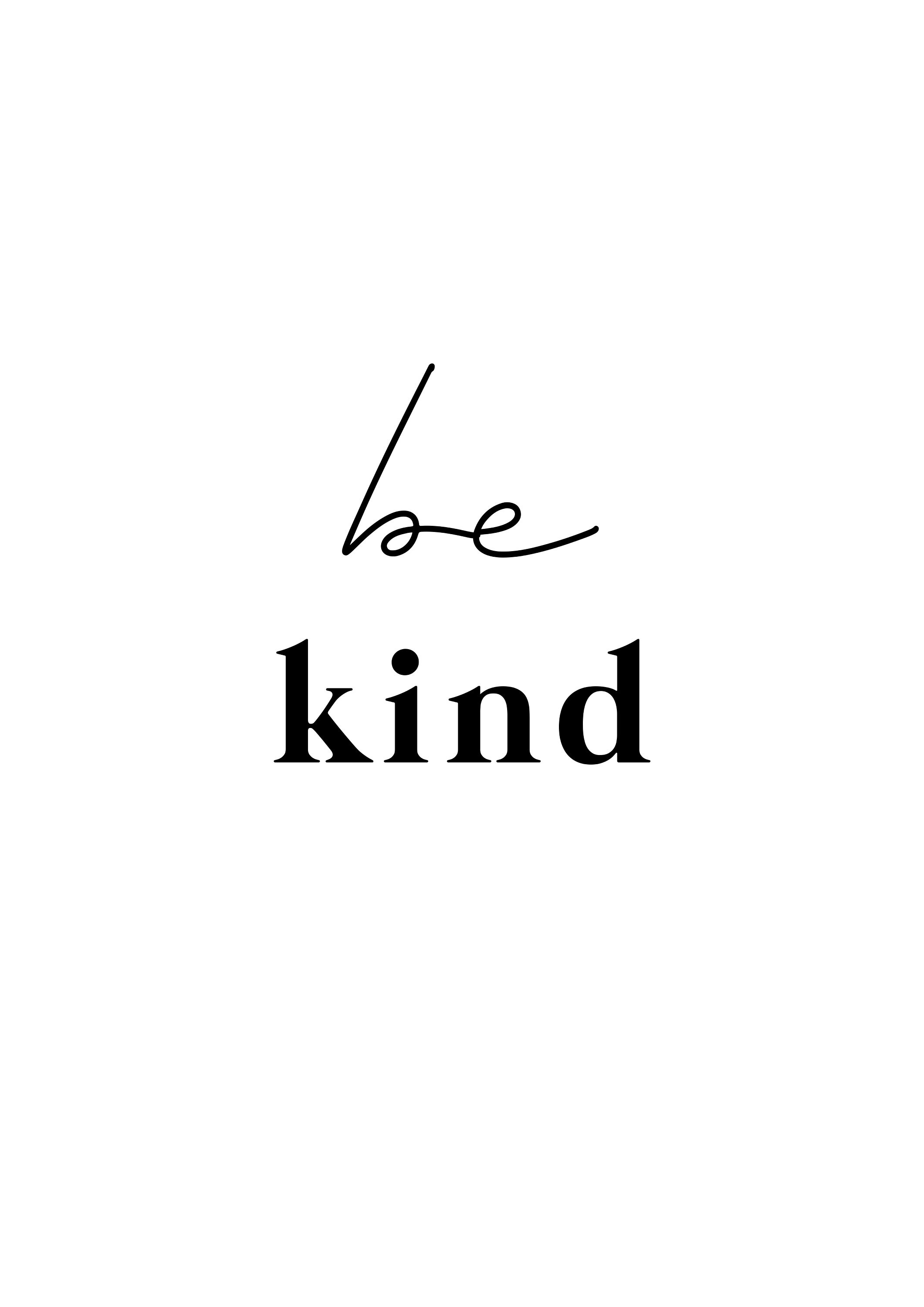 Be Happy Be Kind art print set of 2 A6 5x7 A5 8x10 A4 | Etsy