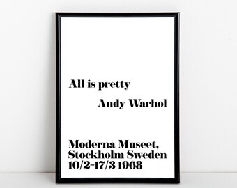 Warhol All is Pretty - Etsy