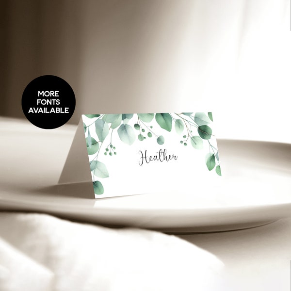 Watercolor Name Card - Etsy