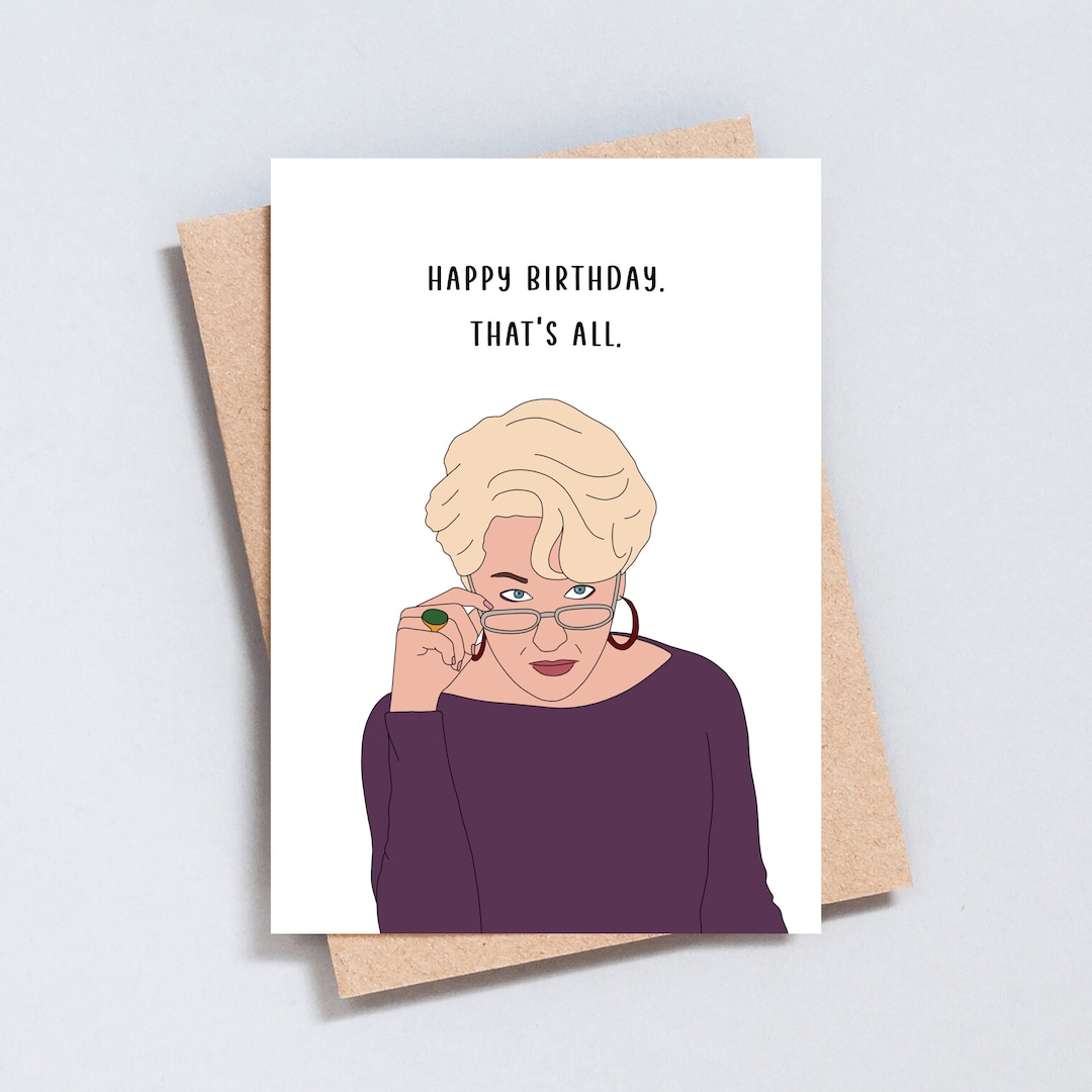 Meryl Streep Devil Wears Prada Birthday Greeting Card, That's All Quote ...