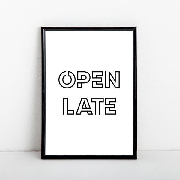 Open Late Sign - Etsy