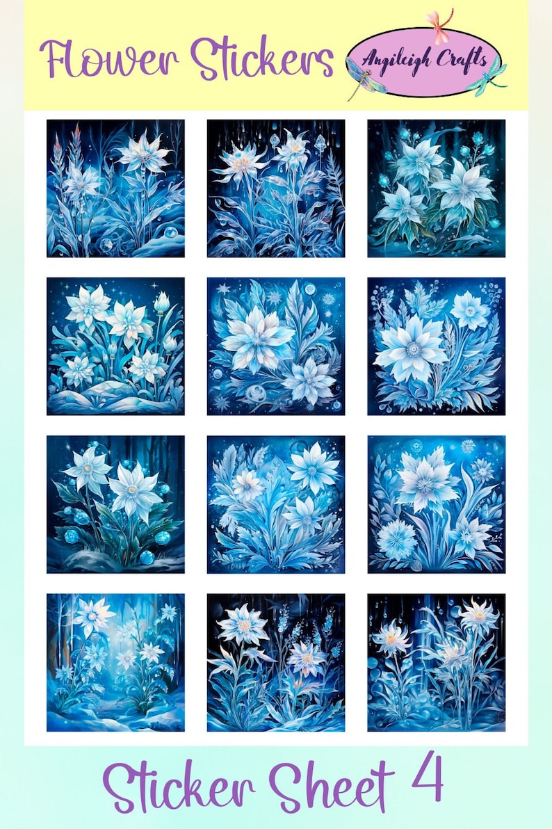 Beautiful Flower Stickers That Can Be Used for Scrapbooking, Crafting ...