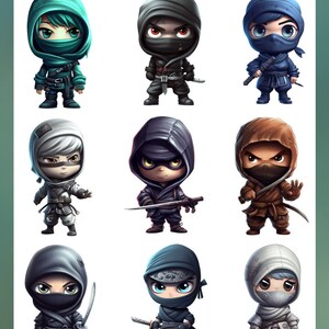 Ninja Martial Arts Stickers That Can Be Used for Scrapbooking, Crafting ...