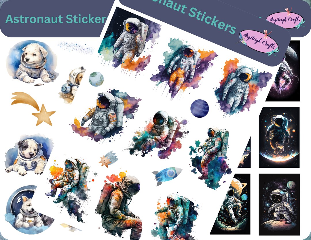 Astronaut Stickers That Can Be Used for Scrapbooking, Crafting, Junk ...