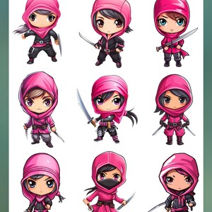 Ninja Martial Arts Stickers That Can Be Used for Scrapbooking, Crafting ...