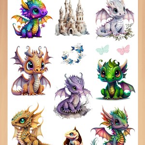 Cute Dragon Stickers That Can Be Used for Scrapbooking, Crafting, Junk ...