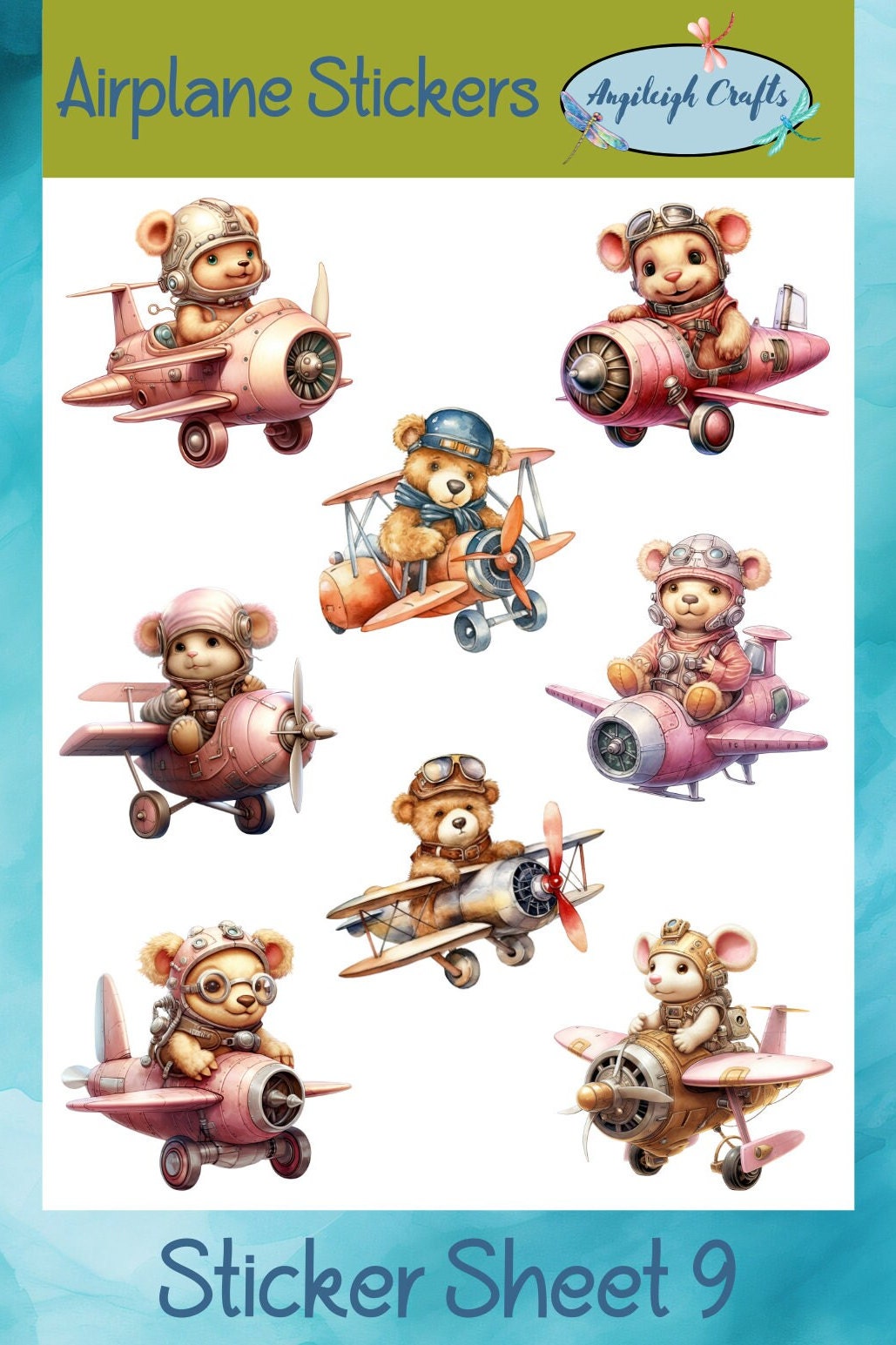 Airplane Stickers That Can Be Used for Scrapbooking, Crafting, Junk ...
