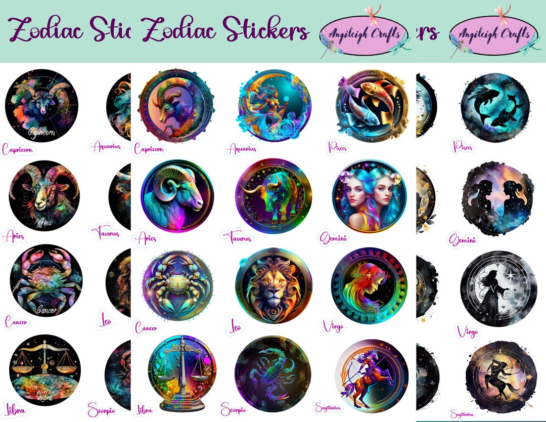 Zodiac, Astrology, & Horoscope Stickers That Can Be Used for ...