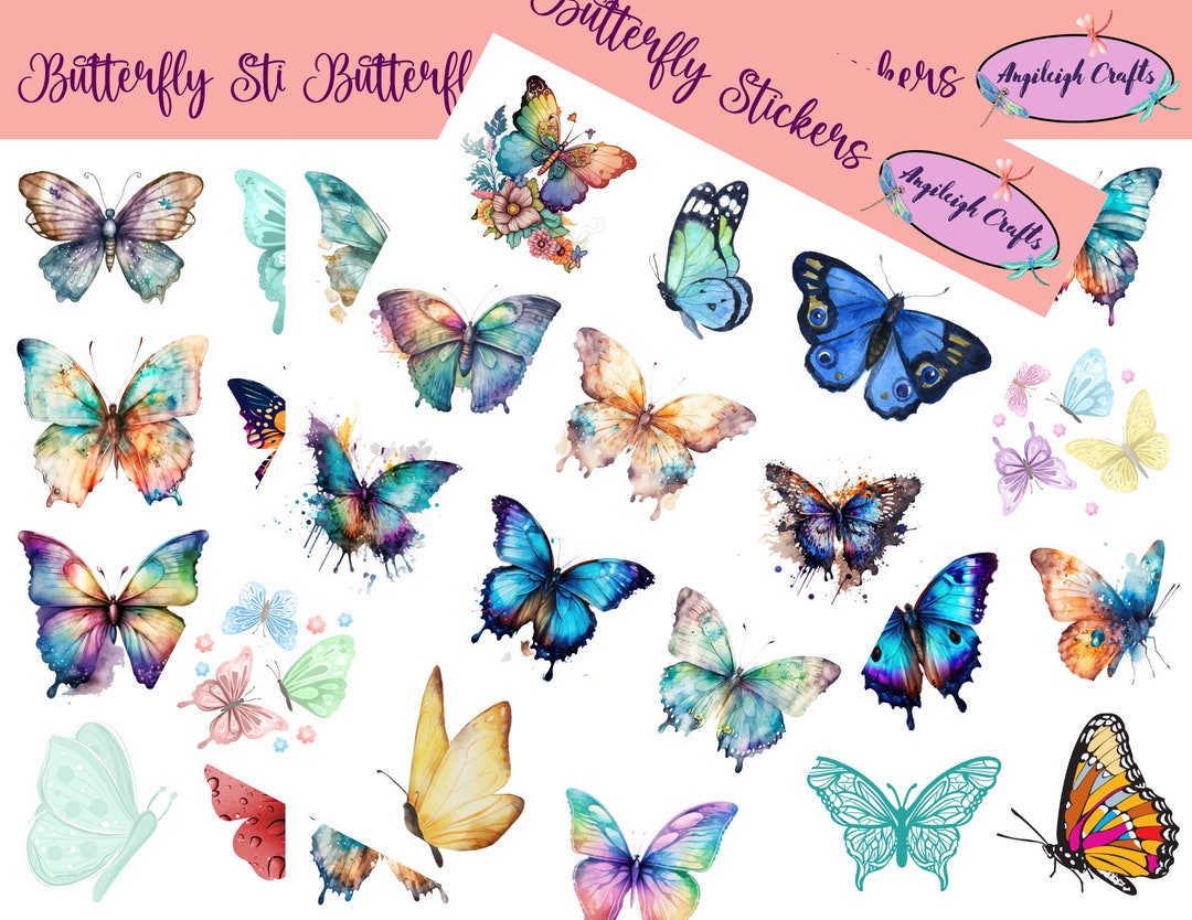 Beautiful Butterfly Stickers That Can Be Used for Scrapbooking ...