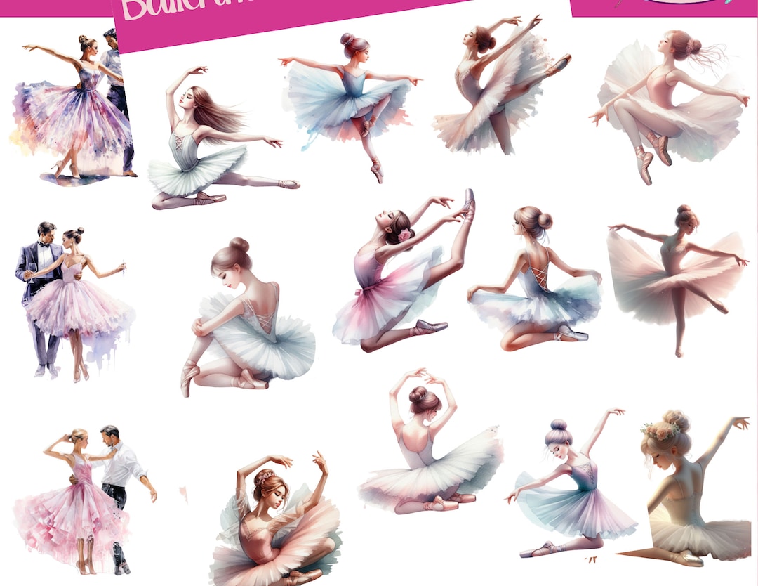 Beautiful Ballerina Stickers That Can Be Used for Scrapbooking ...